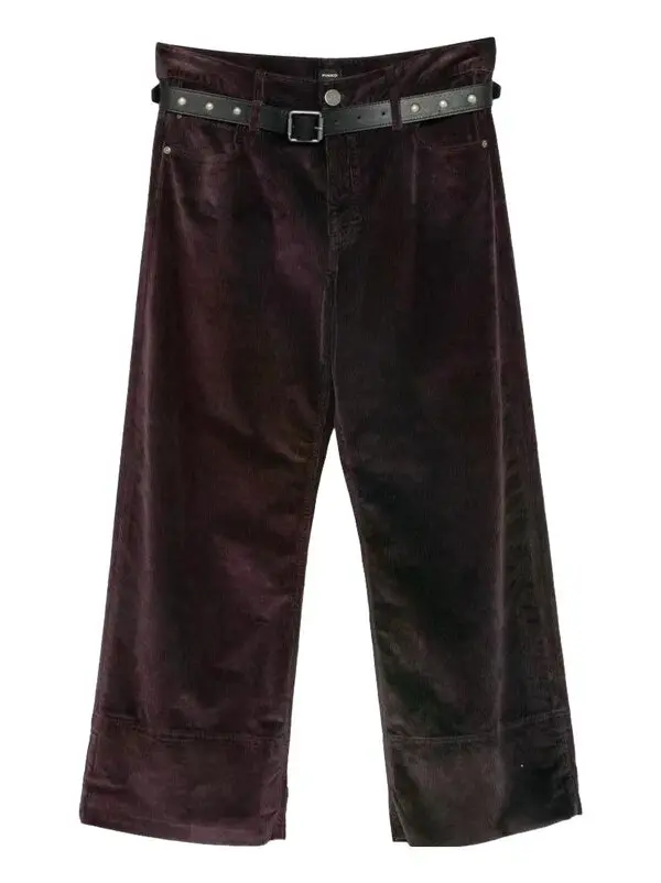 Pinko Corduroy Wide-leg Trousers - Red