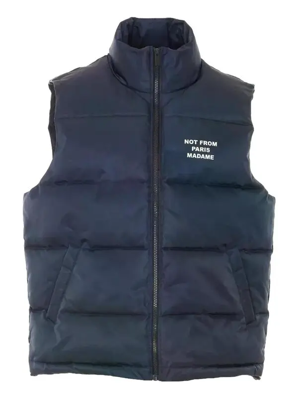 Drole De Monsieur Padded Sleeveless Jacket - Blue