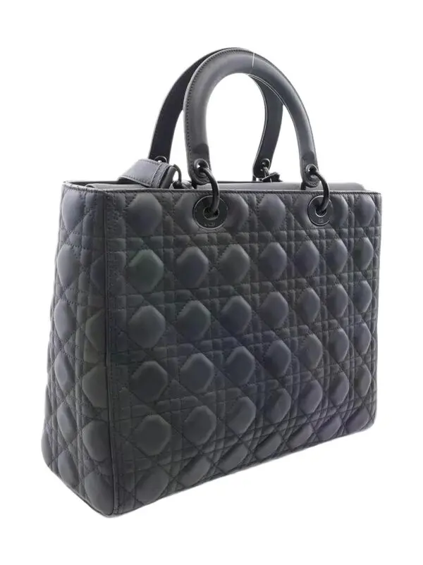 Dior 2010s Lady Cannage Tote Bag - Black