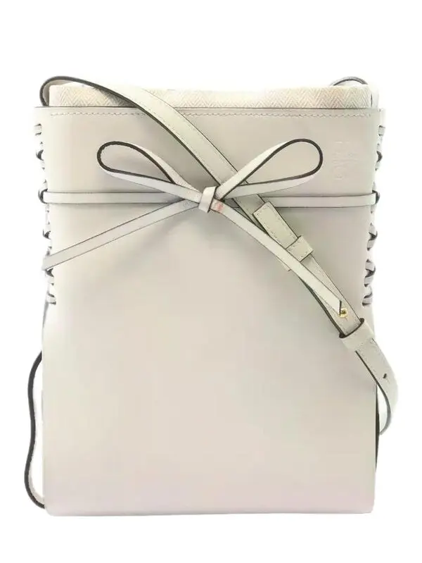 Loewe Ikebana Whipstitch Shoulder Bag - White