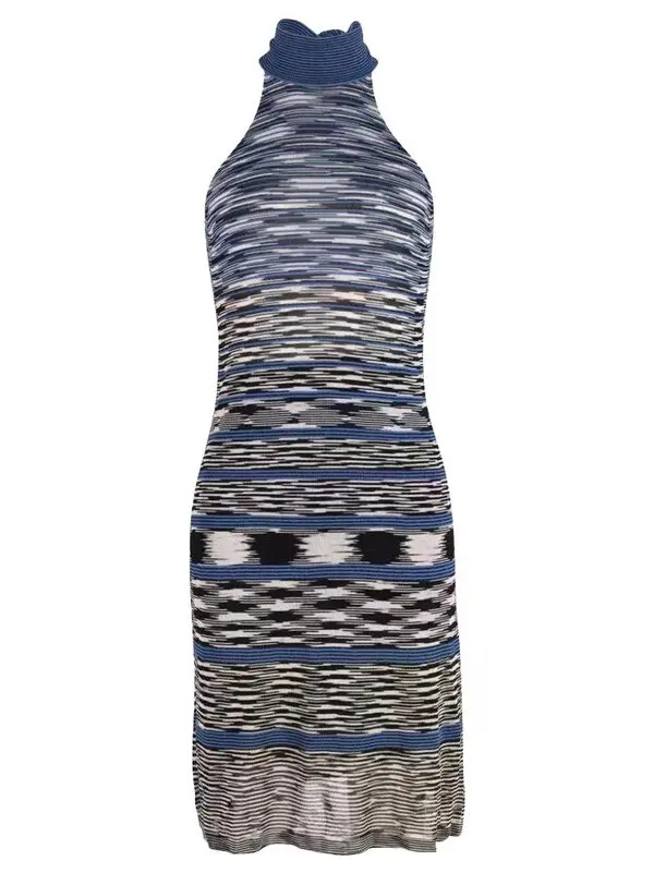 Missoni Printed Halter Neck Dress - Blue