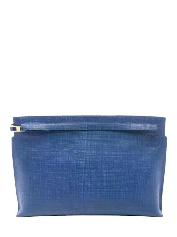 Loewe 2000s Anagram T Pouch Clutch Bag - Blue