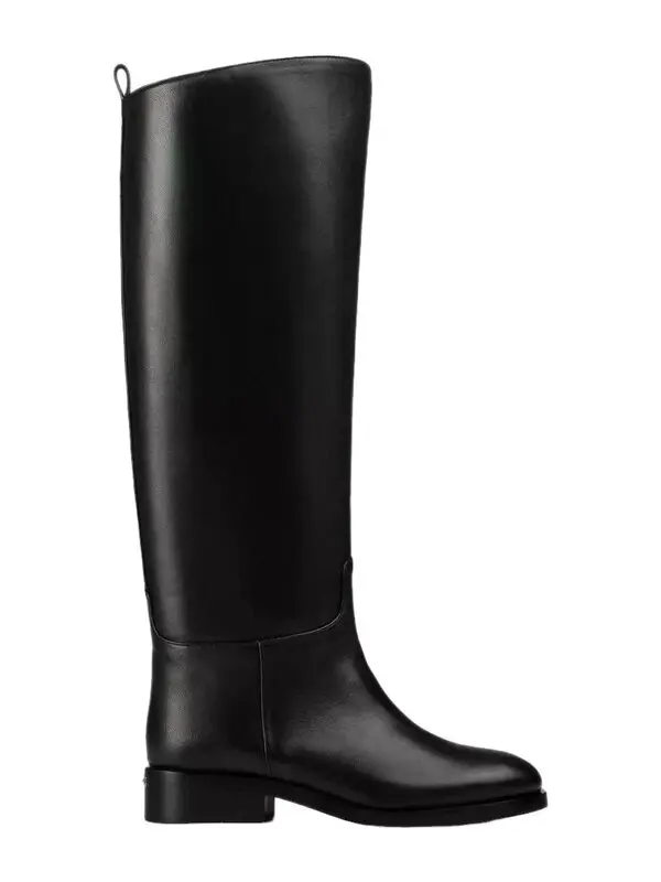 LE SILLA Charlotte Leather Boots - Black