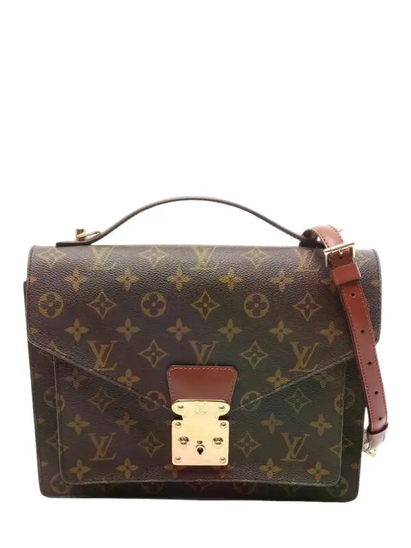 LOUIS VUITTON 1992 Monceau Monogram Handbag - Brown