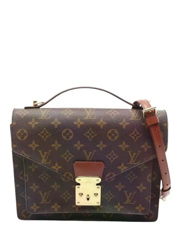 LOUIS VUITTON 1992 Monceau Monogram Handbag - Brown