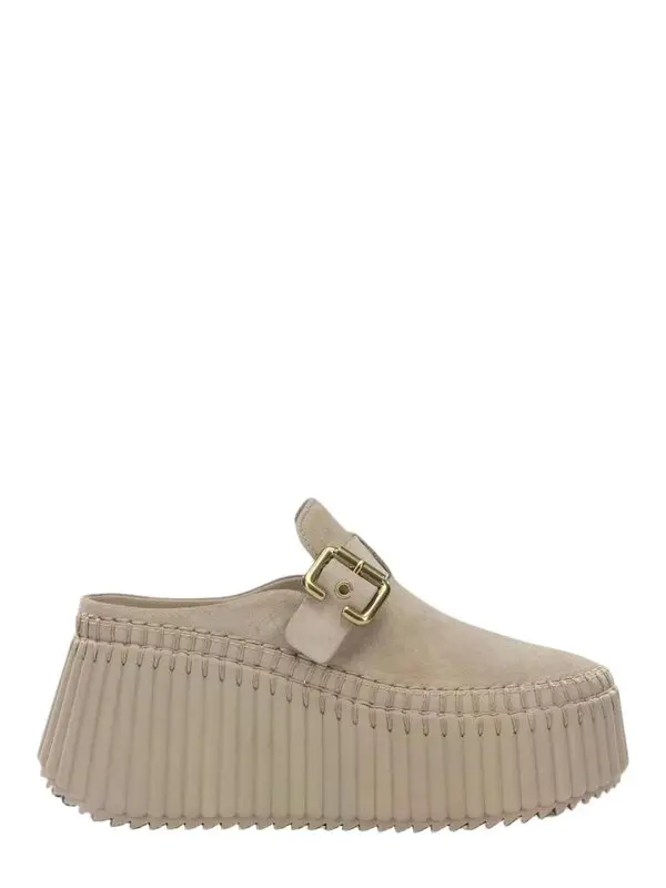 Chloé Nama Platform Mules - Neutrals