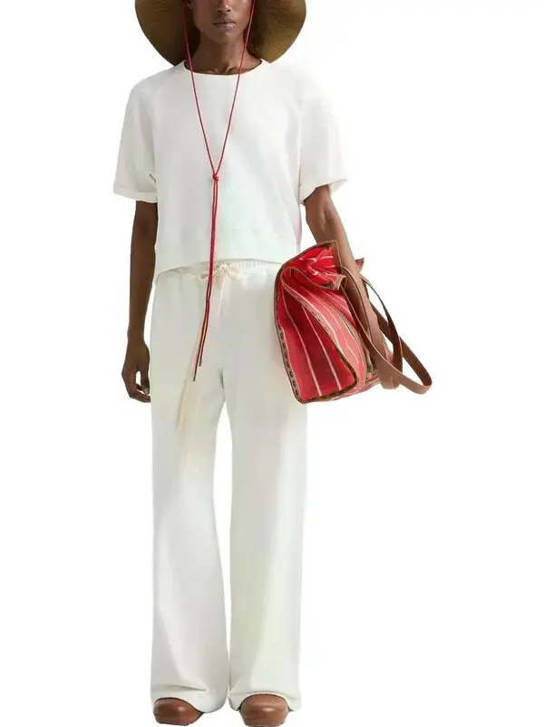 TWP Deia Stripe Tote Bag - Red