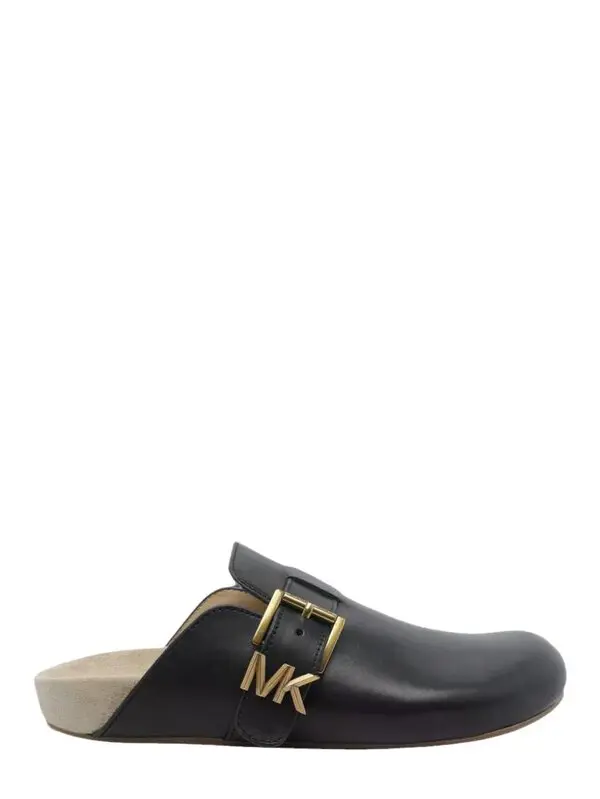 Michael Kors Greer Buckle Detail Mules - Black