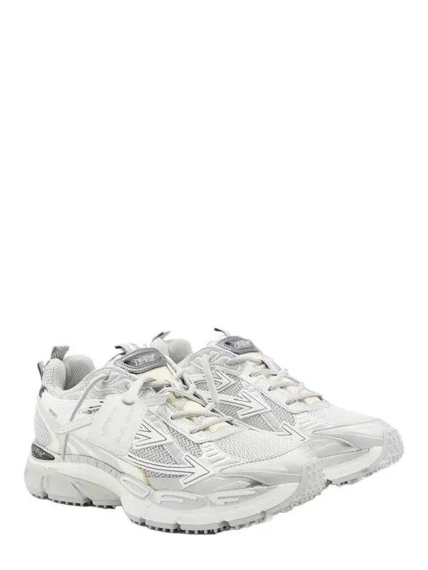 Off-White Logo-patch Panelled Sneakers - Grey