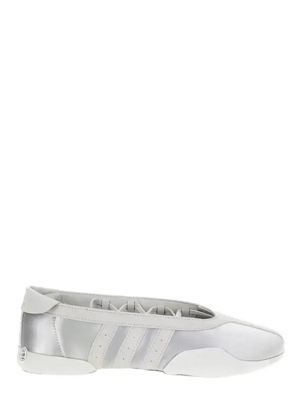 Adidas Lace-up Logo-patch Ballet Flats - Silver