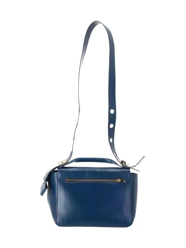 Sophie Hulme Large Bolt Leather Shoulder Bag - Blue