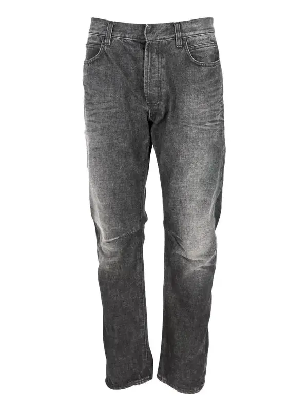 Balmain Straight-leg Denim Jeans - Grey