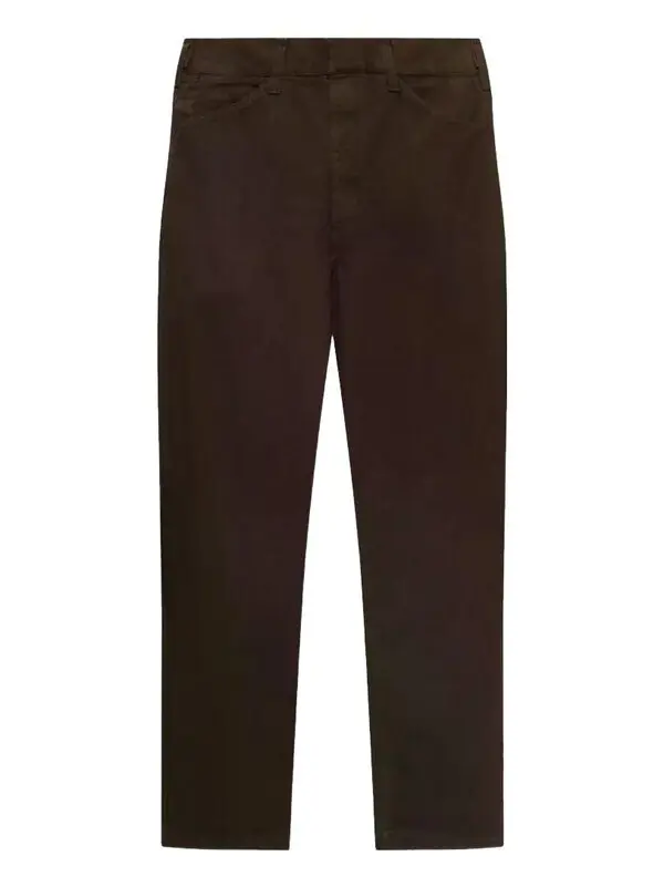 LEMAIRE Straight-leg Cotton Trousers - Brown