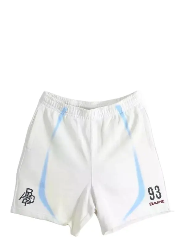 A BATHING APE Logo-print Jersey Shorts - Neutrals