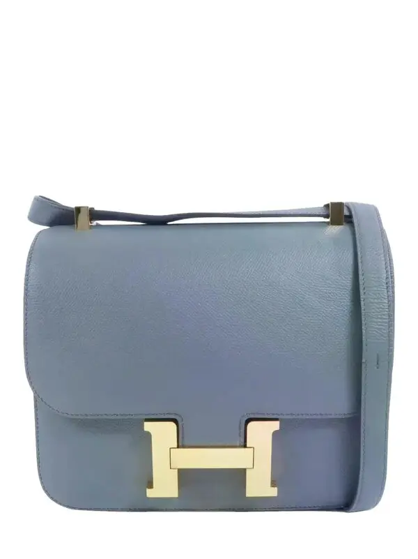 Hermès Constance 24 Shoulder Bag In Epsom Leather With Gold-tone Hardware - Blue