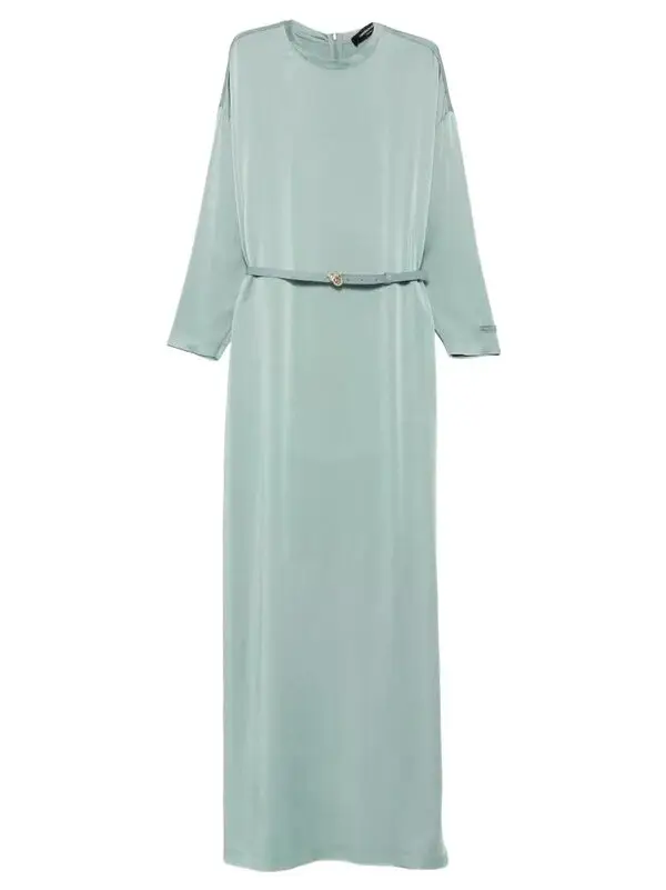 Fabiana Filippi Maxi Dress With Belt - Blue