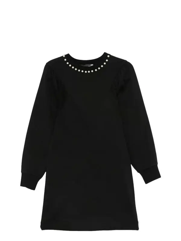 Moschino Embellished Crewneck Mini Dress - Black