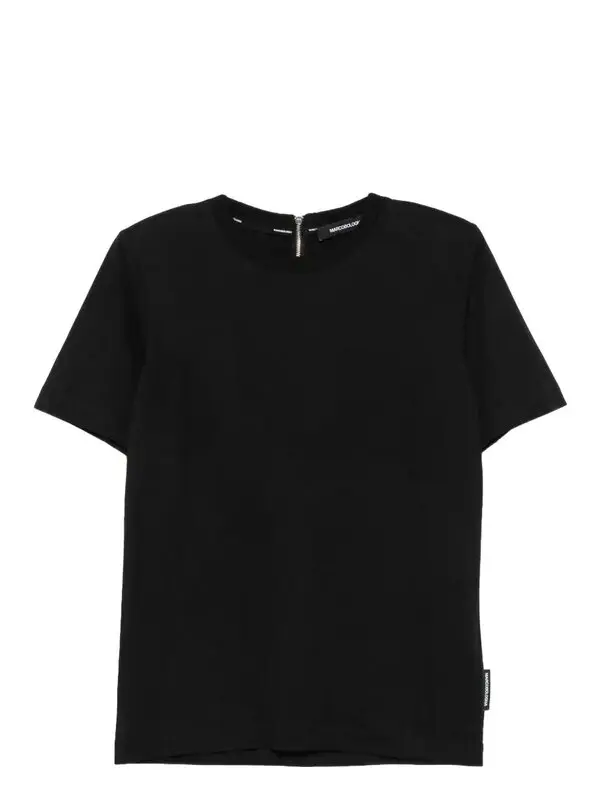 MARCO BOLOGNA Cotton Zip-fastening T-shirt - Black