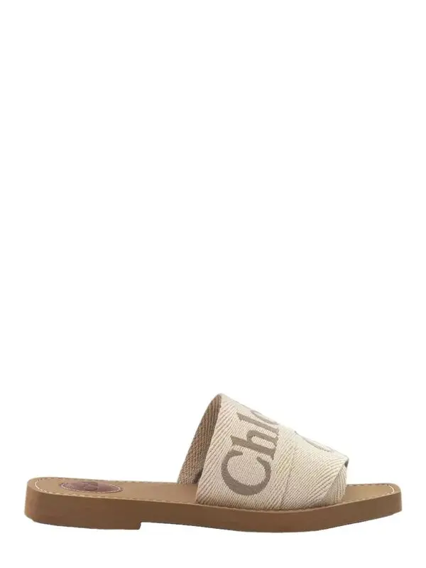 Chloé Woody Flat Mules - Neutrals