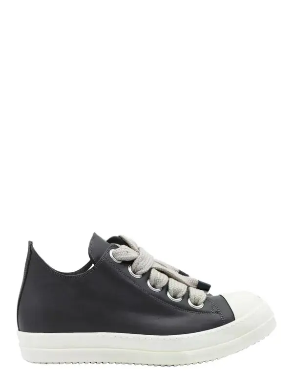 Rick Owens Jumbolace Leather Sneakers - Black