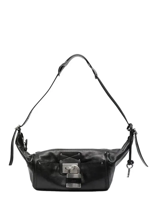 Chloé Paddington Leather Shoulder Bag With Padlock Detail - Black