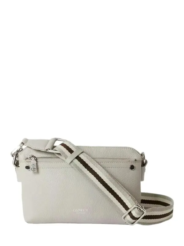 OSPREY Leather Cross Body Bag - Grey