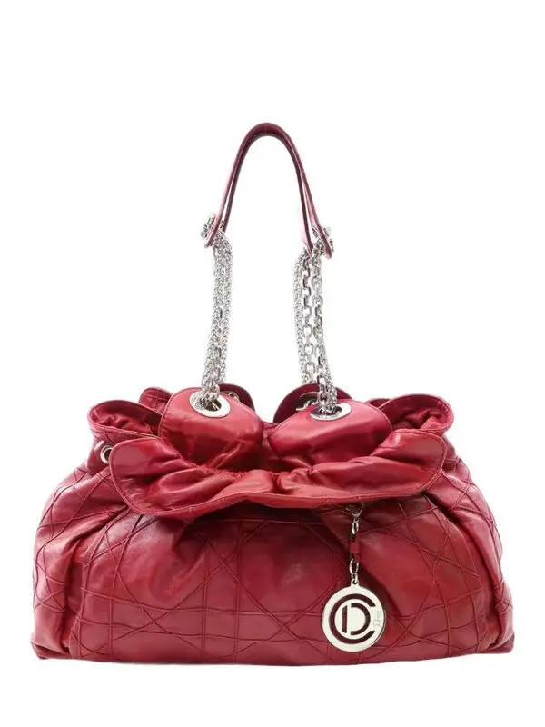 Dior 2000s Lutrant Chain Tote Bag - Red