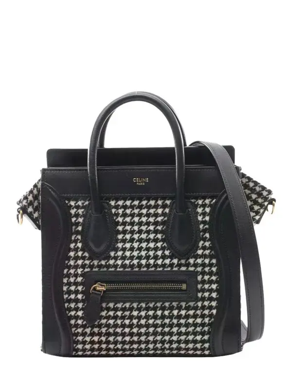 Celine Nano Luggage Two-way Handbag - Black