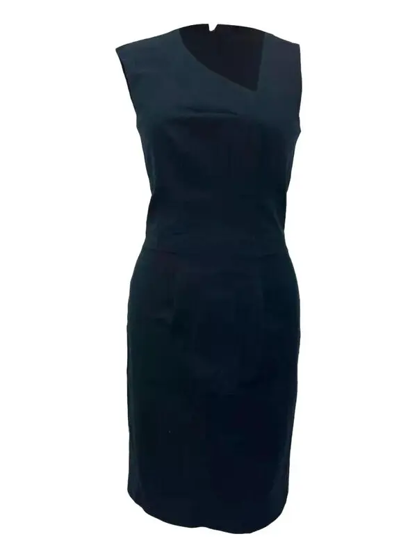 Balenciaga Asymmetric Neckline Dress - Black