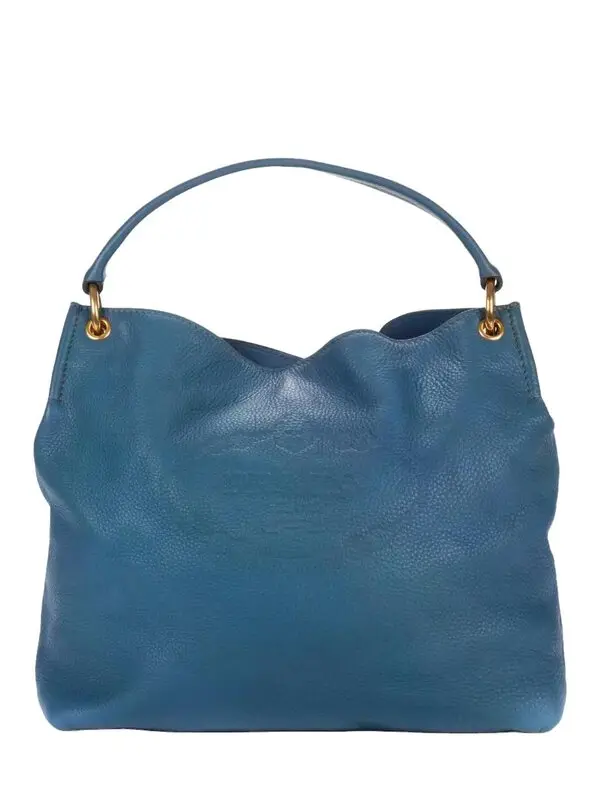 Prada Large Vitello Daino Tote Bag - Blue