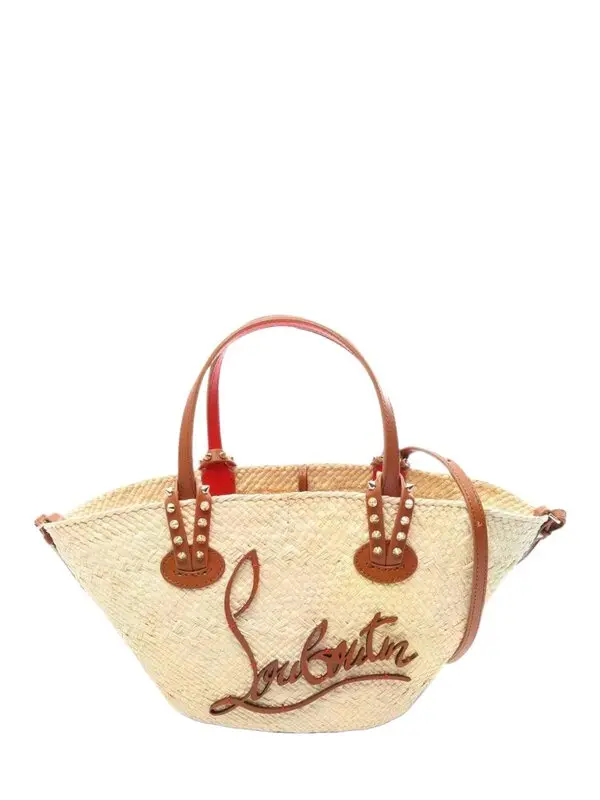 CHRISTIAN LOUBOUTIN 2020s Mini Cabata Two-way Handbag - Neutrals
