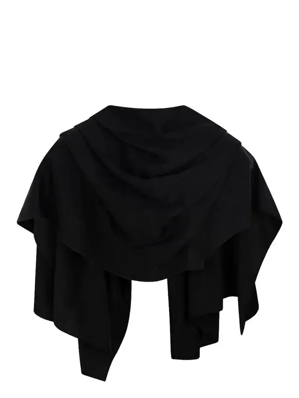 CAYET Debora Draped Cape - Black