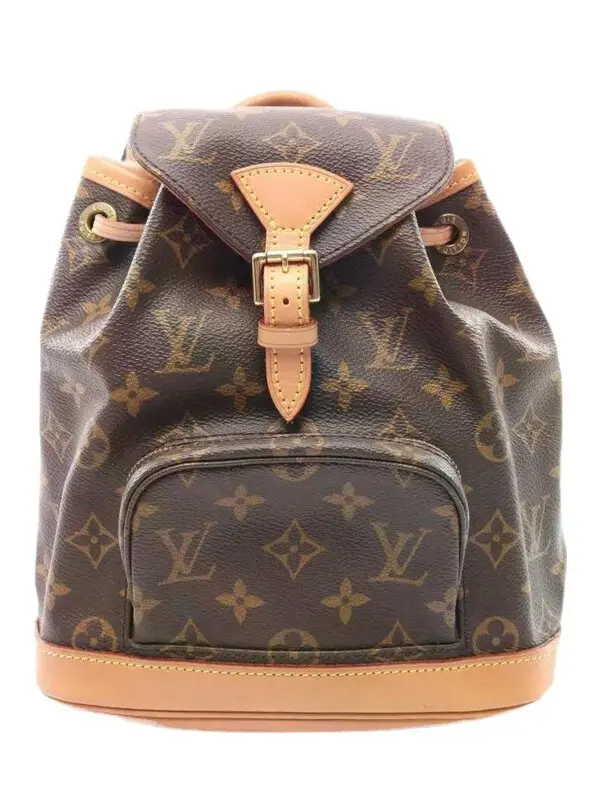 LOUIS VUITTON 1999 Mini Montsouris Monogram Canvas Backpack - Brown