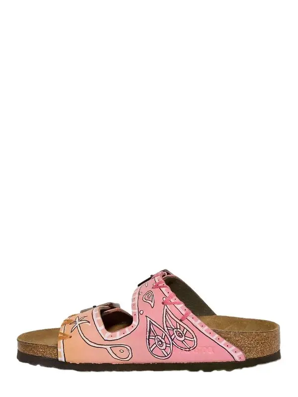 GIO GIOVANNI GEROSA Bandana Print Buckle Fastening Sandals - Pink