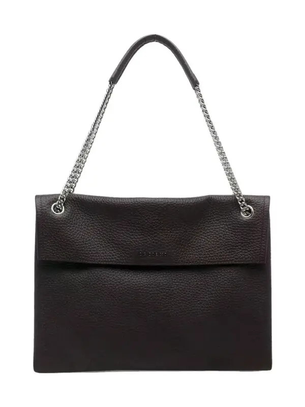 Orciani Venus Grained-leather Shoulder Bag - Brown