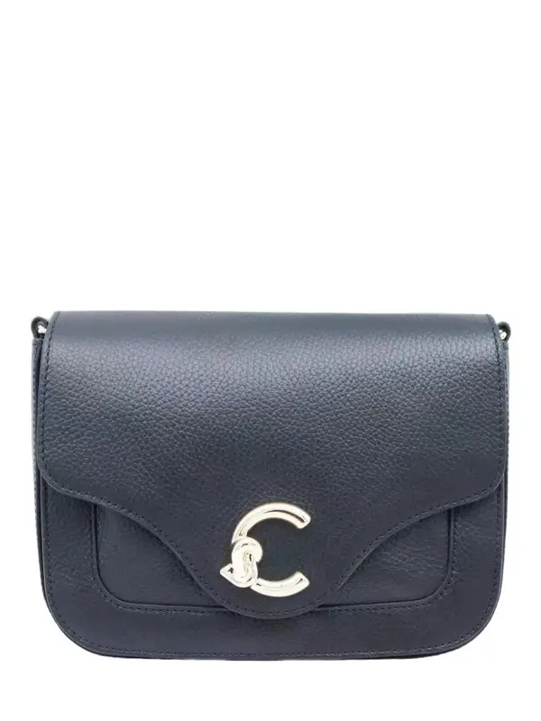 COCCINELLE Logo Plaque Shoulder Bag - Black