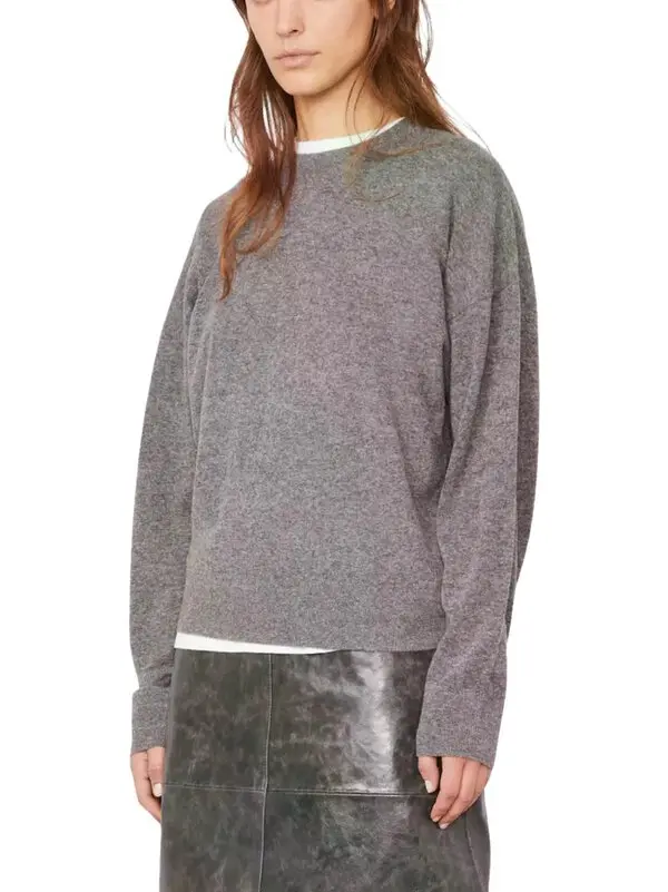 Officine Générale Crew Neck Long Sleeve Sweater - Grey