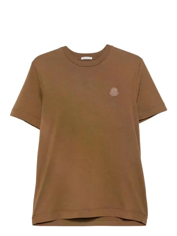 Moncler Logo-patch T-shirt - Brown