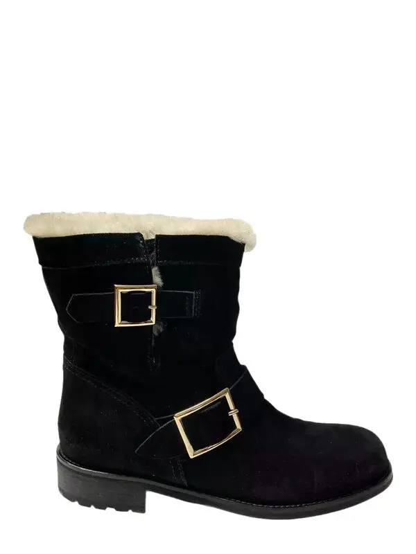 JIMMY CHOO Youth Ii Buckle Ankle Boots - Black