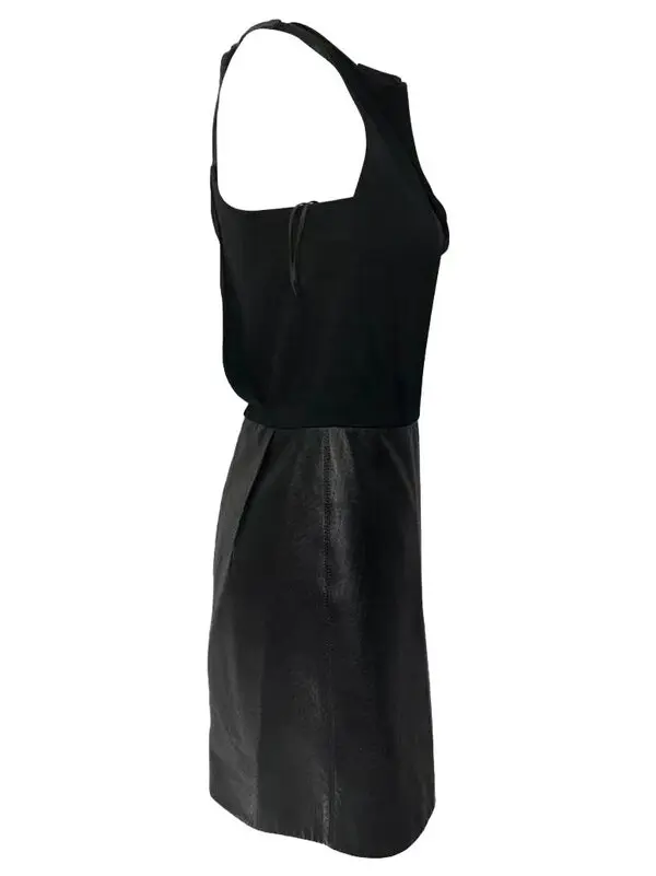Roland Mouret Halterneck Leather Mini Dress - Black