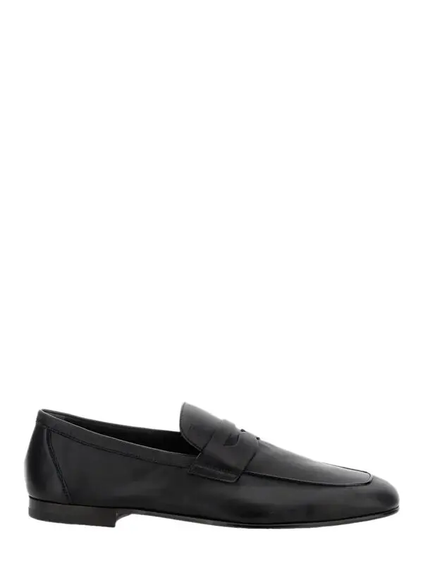 TOD'S Monogram Penny Loafers - Black