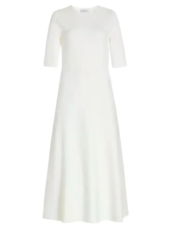 Gabriela Hearst Short-sleeve Midi Dress - Neutrals