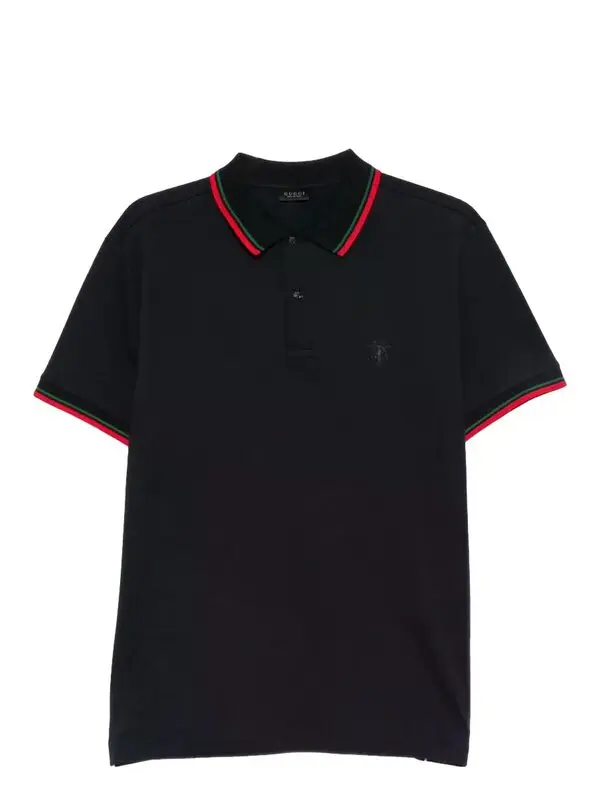 Gucci Web-stripe Polo Shirt - Blue