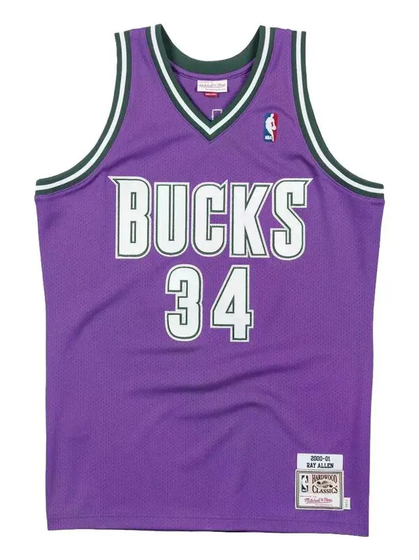 Mitchell & Ness Nba Authentic Jersey Milwaukee Bucks Ray Allen #34 Tank Top - Purple