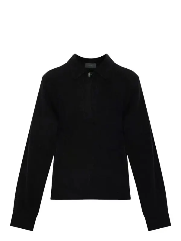 HAIKURE Ash Polo Sweater - Black