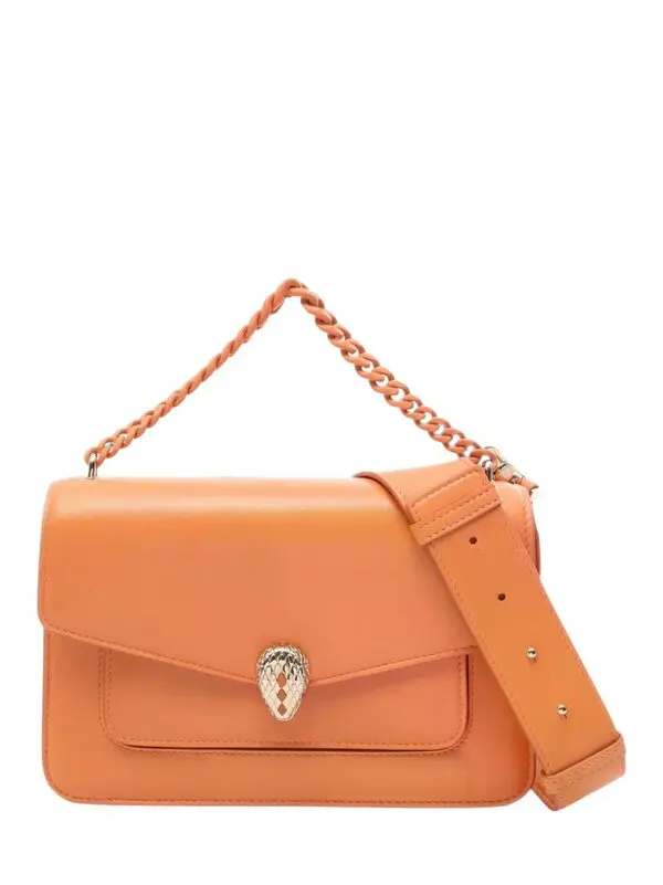BVLGARI Serpenti Forever Chain Cross Body Bag - Orange