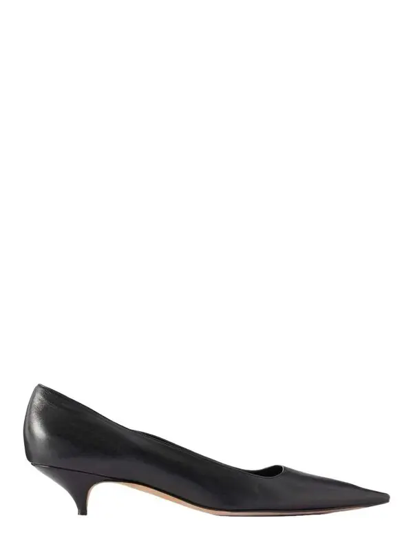 THE ROW Liisa Kitten Two Heel Pumps - Black
