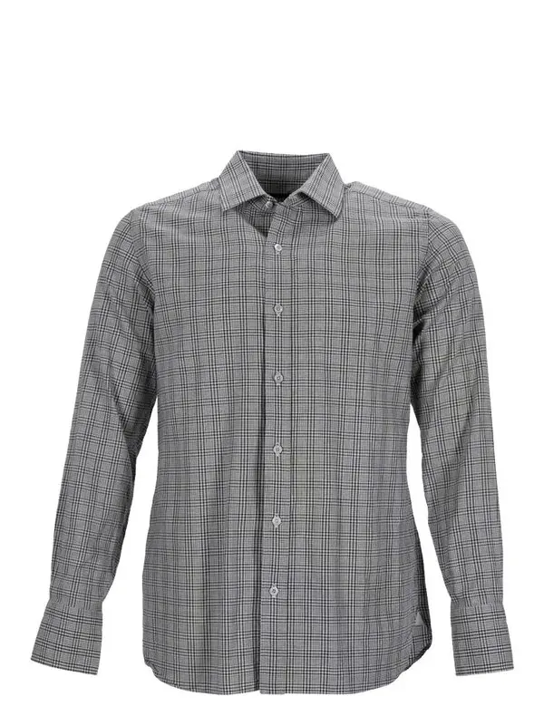 TOM FORD Check-print Shirt - Grey