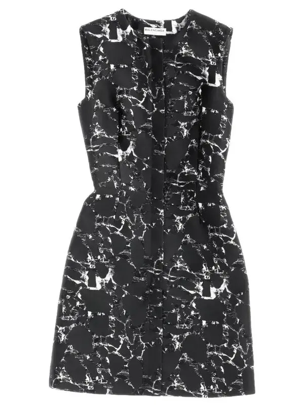 Balenciaga Sleeveless Mini Dress - Black