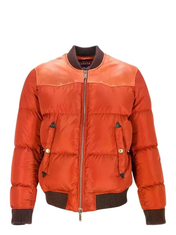 Dsquared2 Zip-up Quilted Bomber Jacket - Orange